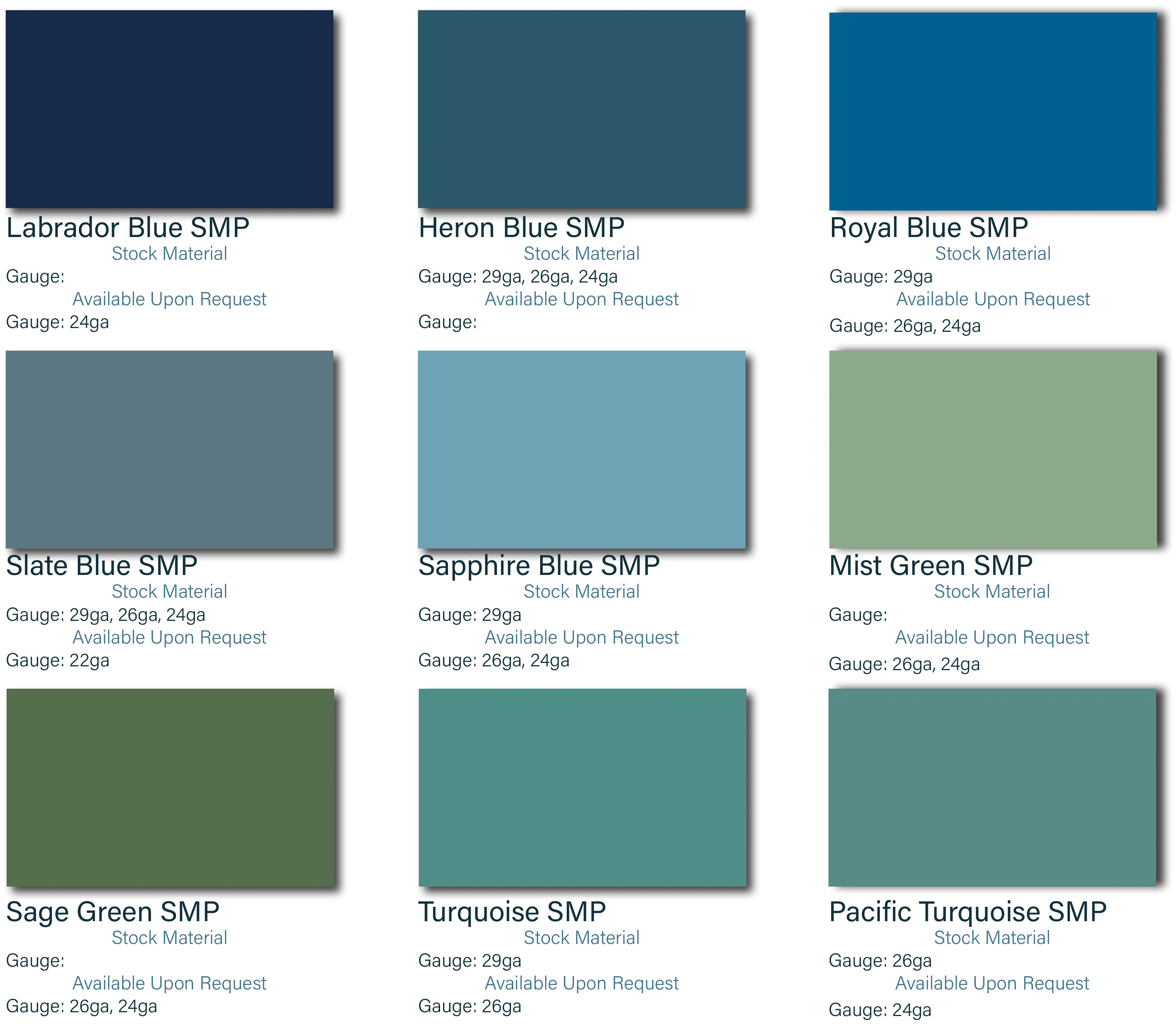 Proboard Modern Steel Closed Joint Panels Colors - Modern Materials