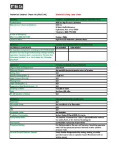 MEG Material Safety - Modern Materials