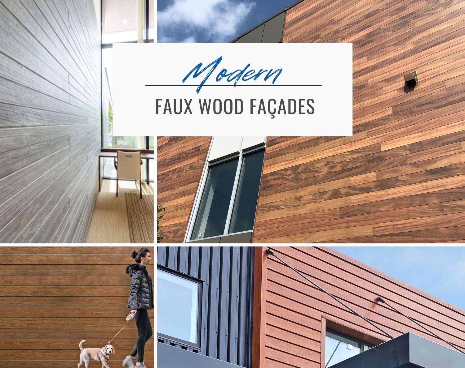 Faux Wood Rainscreen Panels - Modern Materials